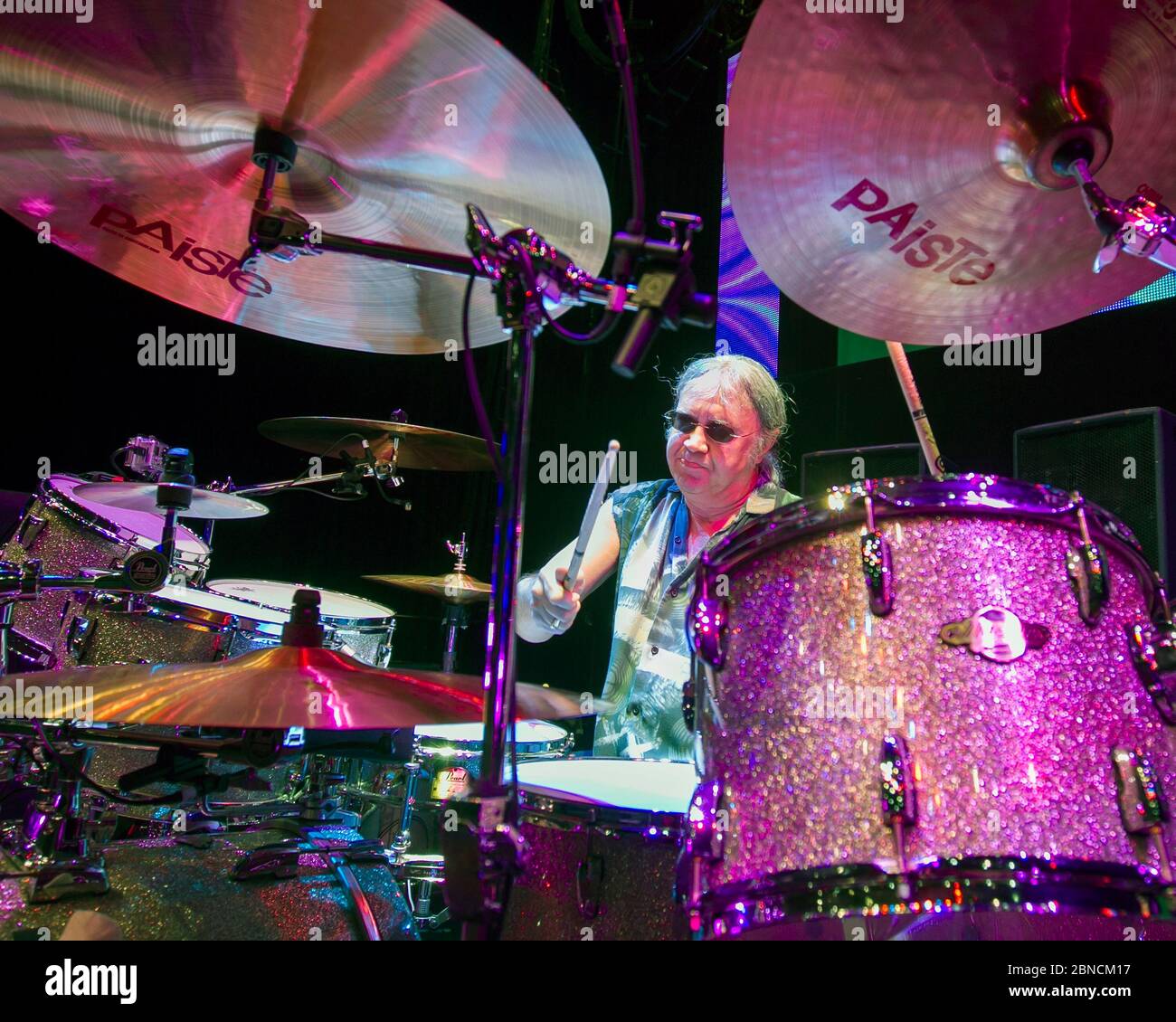 Drummer Ian Paice performs in concert with Deep Purple at the Hard Rock ...