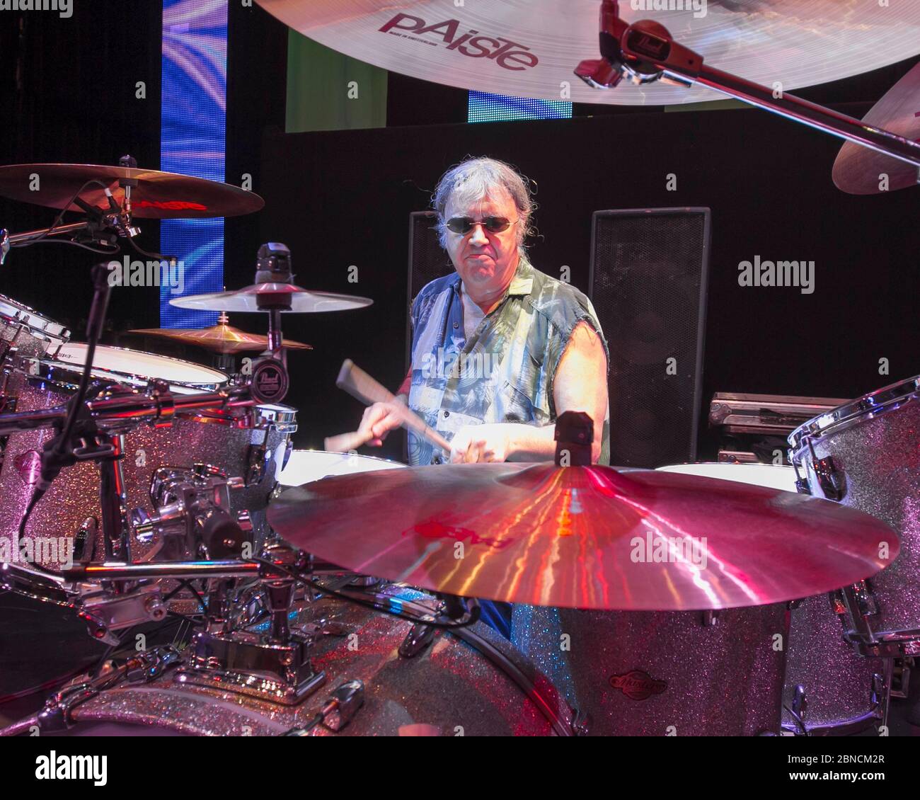 Drummer Ian Paice performs in concert with Deep Purple at the Hard Rock ...
