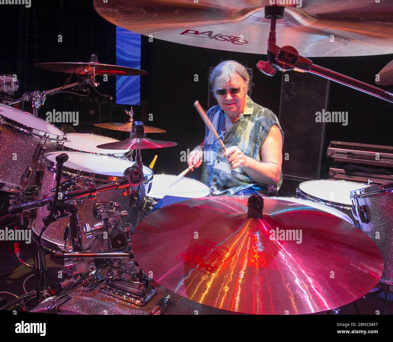 Drummer Ian Paice performs in concert with Deep Purple at the Hard Rock ...