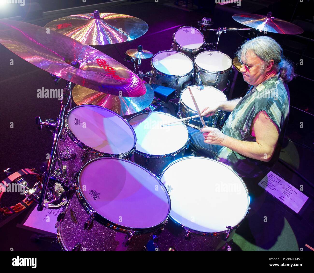 Drummer Ian Paice performs in concert with Deep Purple at the Hard Rock ...