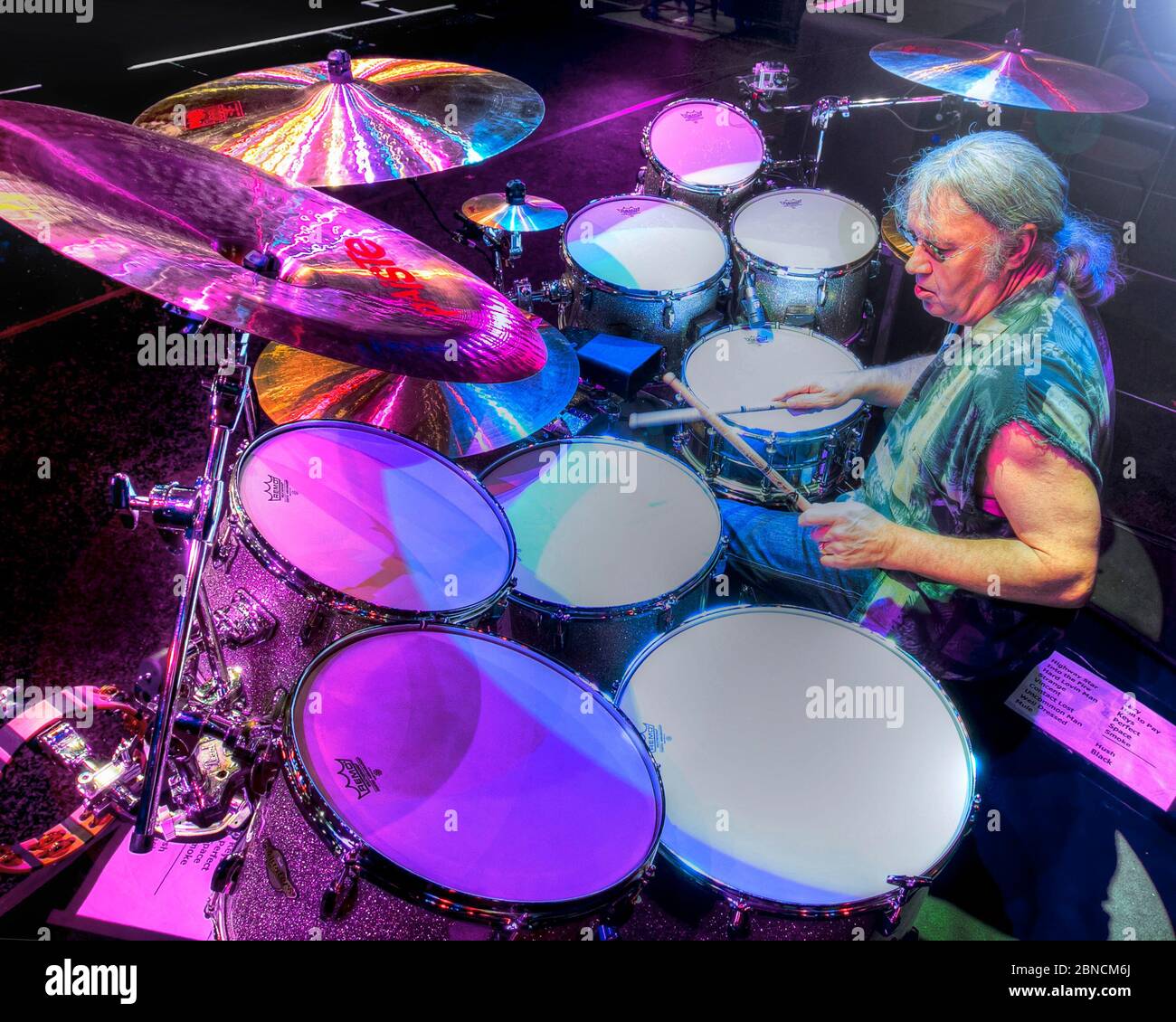 Drummer Ian Paice performs in concert with Deep Purple at the Hard Rock ...