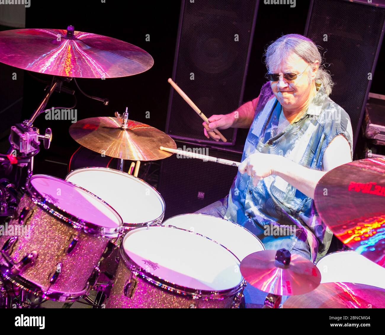 Drummer Ian Paice performs in concert with Deep Purple at the Hard Rock ...