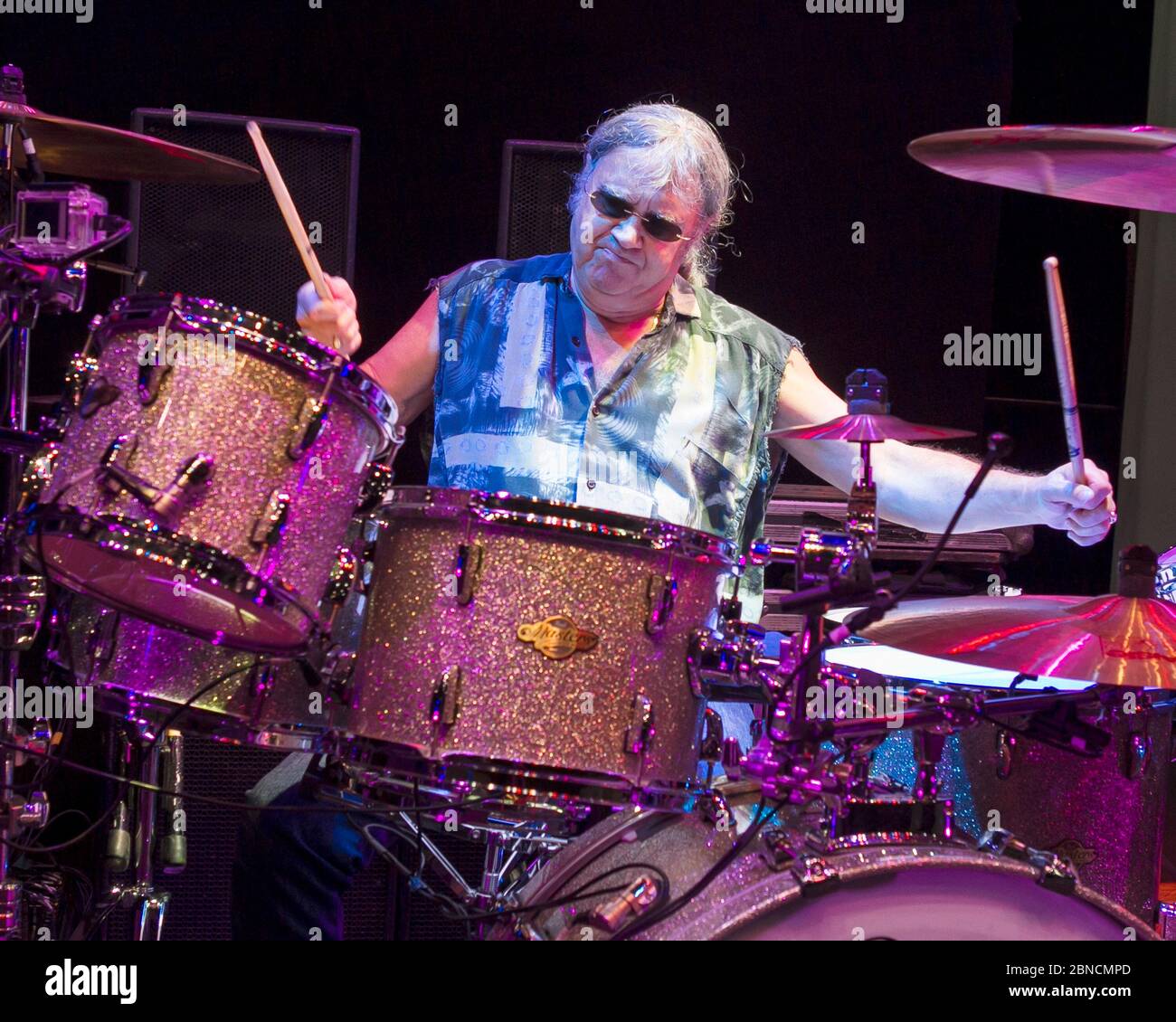 Drummer Ian Paice performs in concert with Deep Purple at the Hard Rock ...
