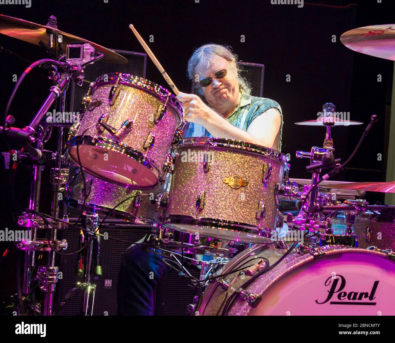 Drummer Ian Paice performs in concert with Deep Purple at the Hard Rock ...
