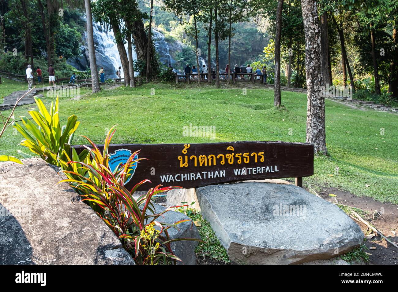 Chiang Mai, Thailand - February 22, 2019: Wachirathan Waterfall at Doi ...