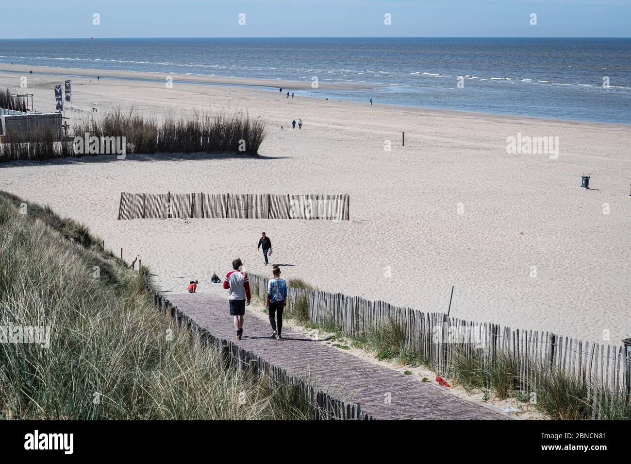 Zandvoort, Netherlands - April 2020: the beach and sea at Zandvoort ...