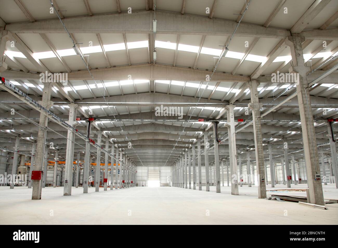 Modern, large factory interior. Background Stock Photo - Alamy