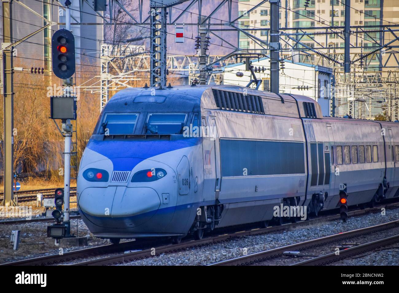 Seoul,South Korea 1/12/2020 Korea High Speed Rail KTX Trains in Yongsan Railway Station Stock ...