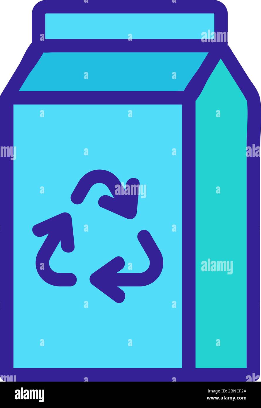 recycling packaged icon vector outline illustration Stock Vector Image ...