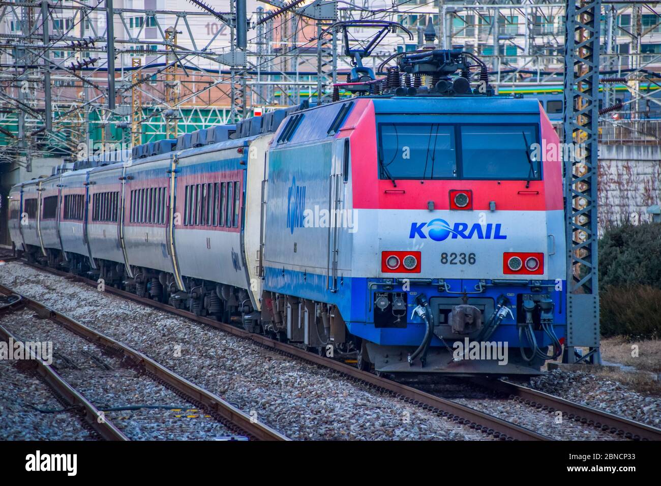 Seoul,South Korea 1/12/2020 Korea High Speed Rail KTX Trains in Yongsan ...