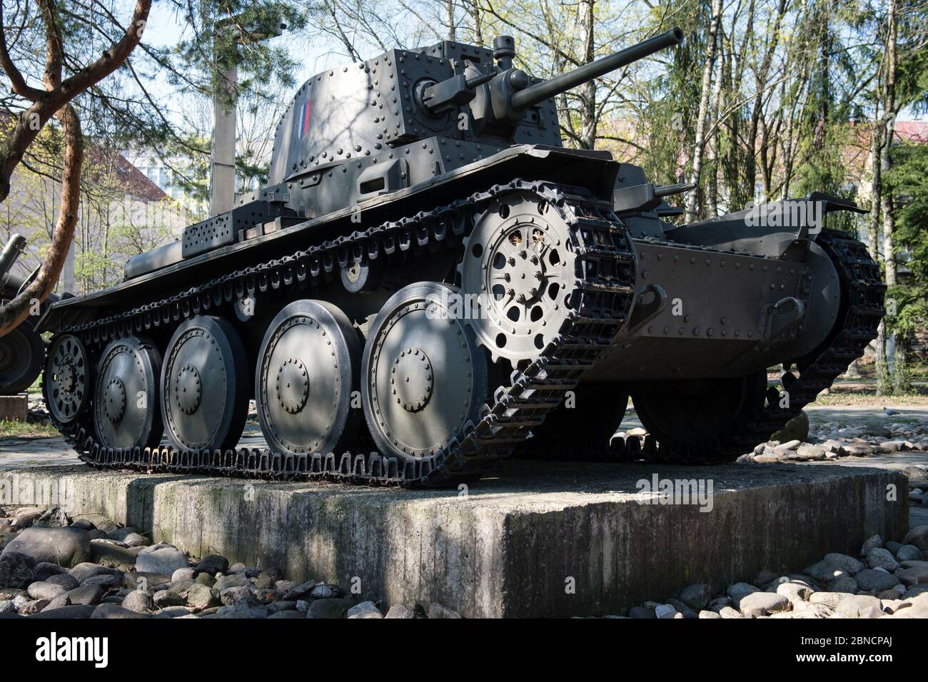 Czechoslovak military light tank on exhibition Stock Photo - Alamy