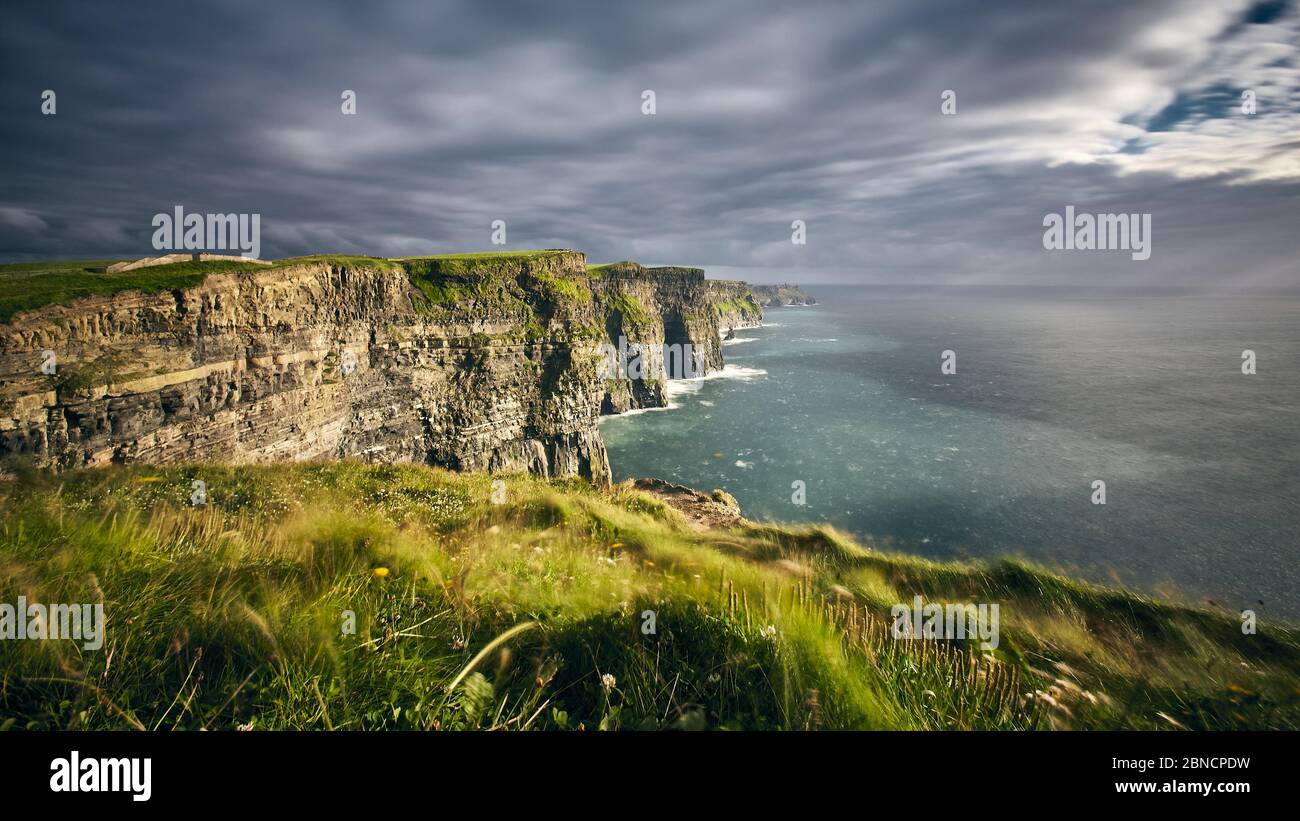 Breathtaking scenery of the edge of the Cliff of Moher Stock Photo - Alamy
