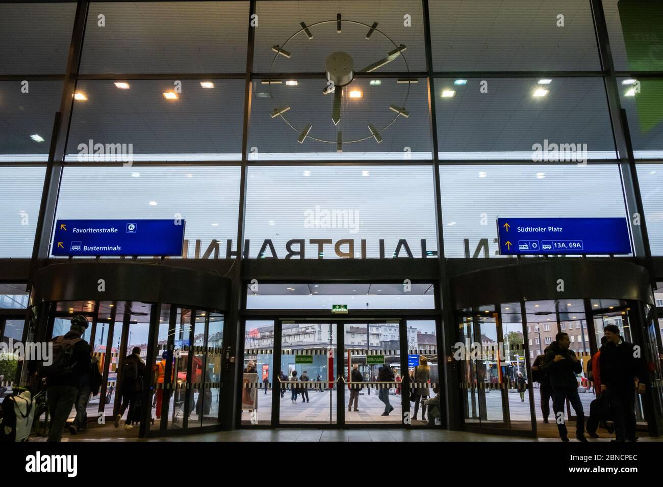 Vienna, Austria - October 8, 2019: View of the northern entrance gate ...
