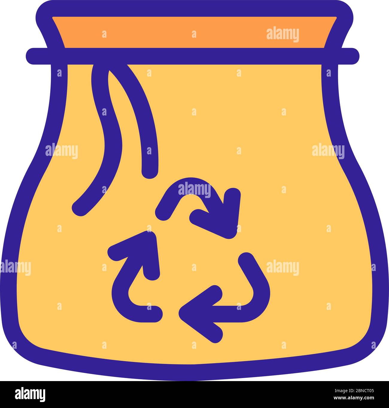 global recycling icon vector outline illustration Stock Vector Image ...