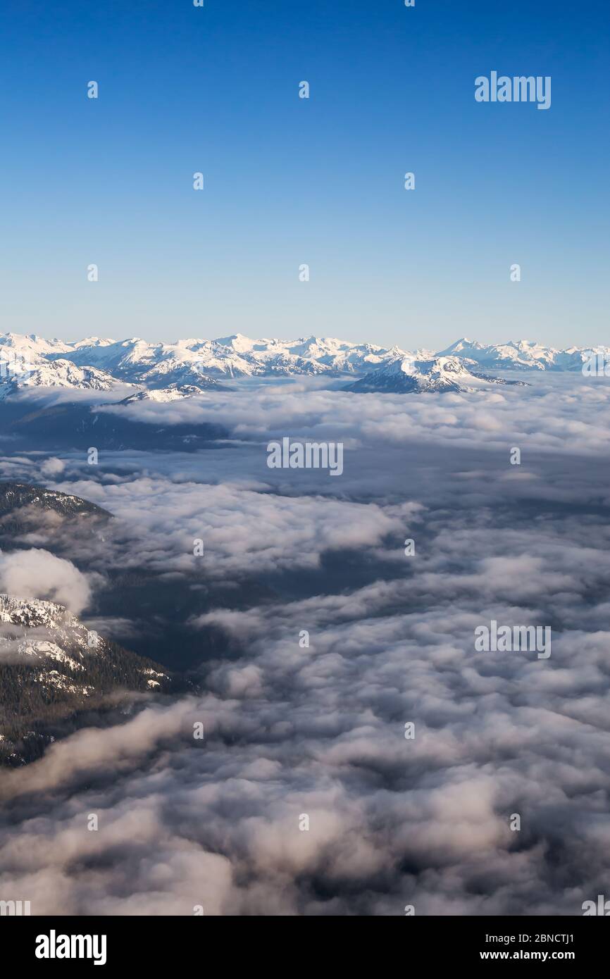 Aerial View of Remote Canadian Mountain Landscape Stock Photo - Alamy