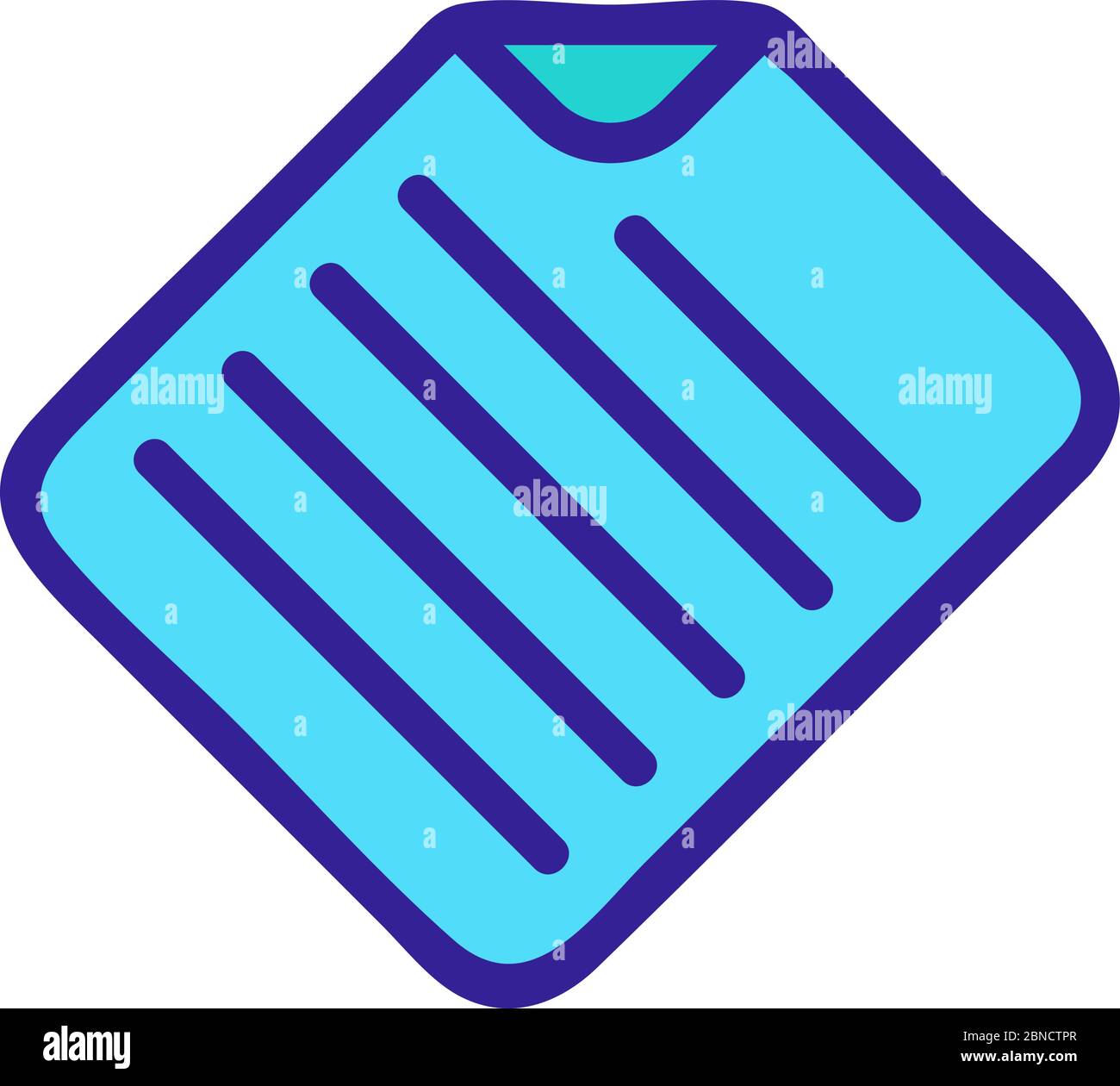 wrapped edge of napkin icon vector outline illustration Stock Vector ...