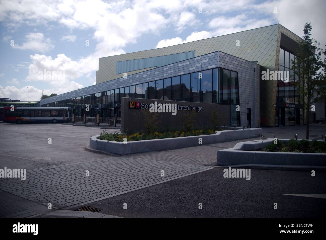 South Shields, England, 11 May 2020. The new transport interchange ...