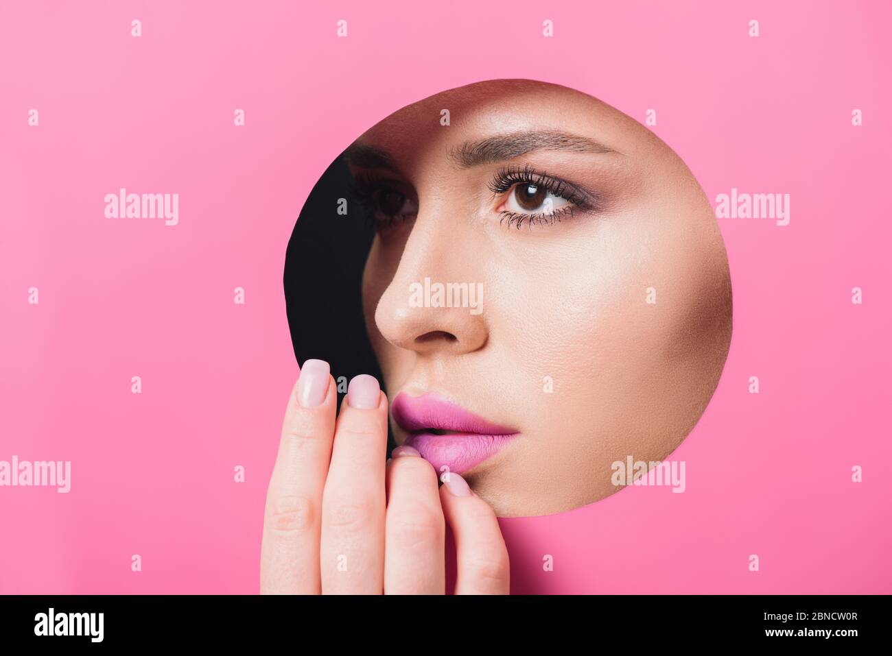 Hand across face hi-res stock photography and images - Alamy