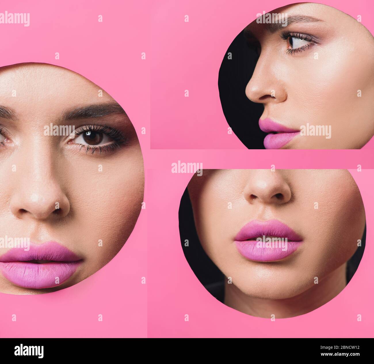 Pink Lips Collage