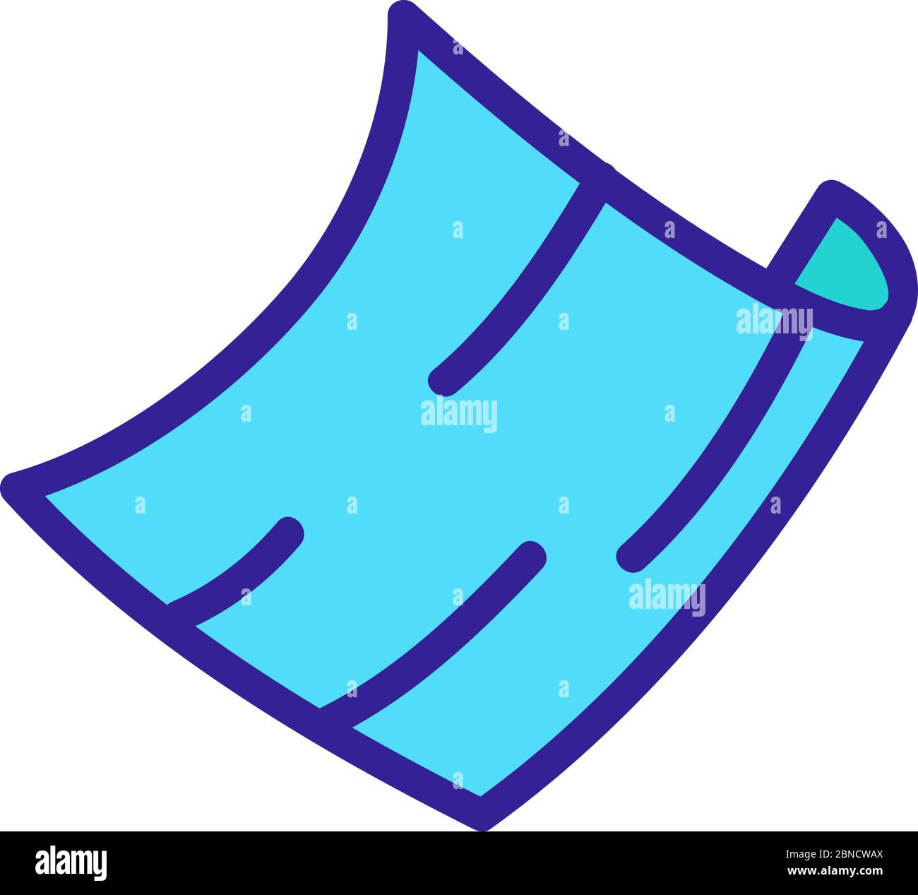 square shaped cleaning napkin icon vector outline illustration Stock ...