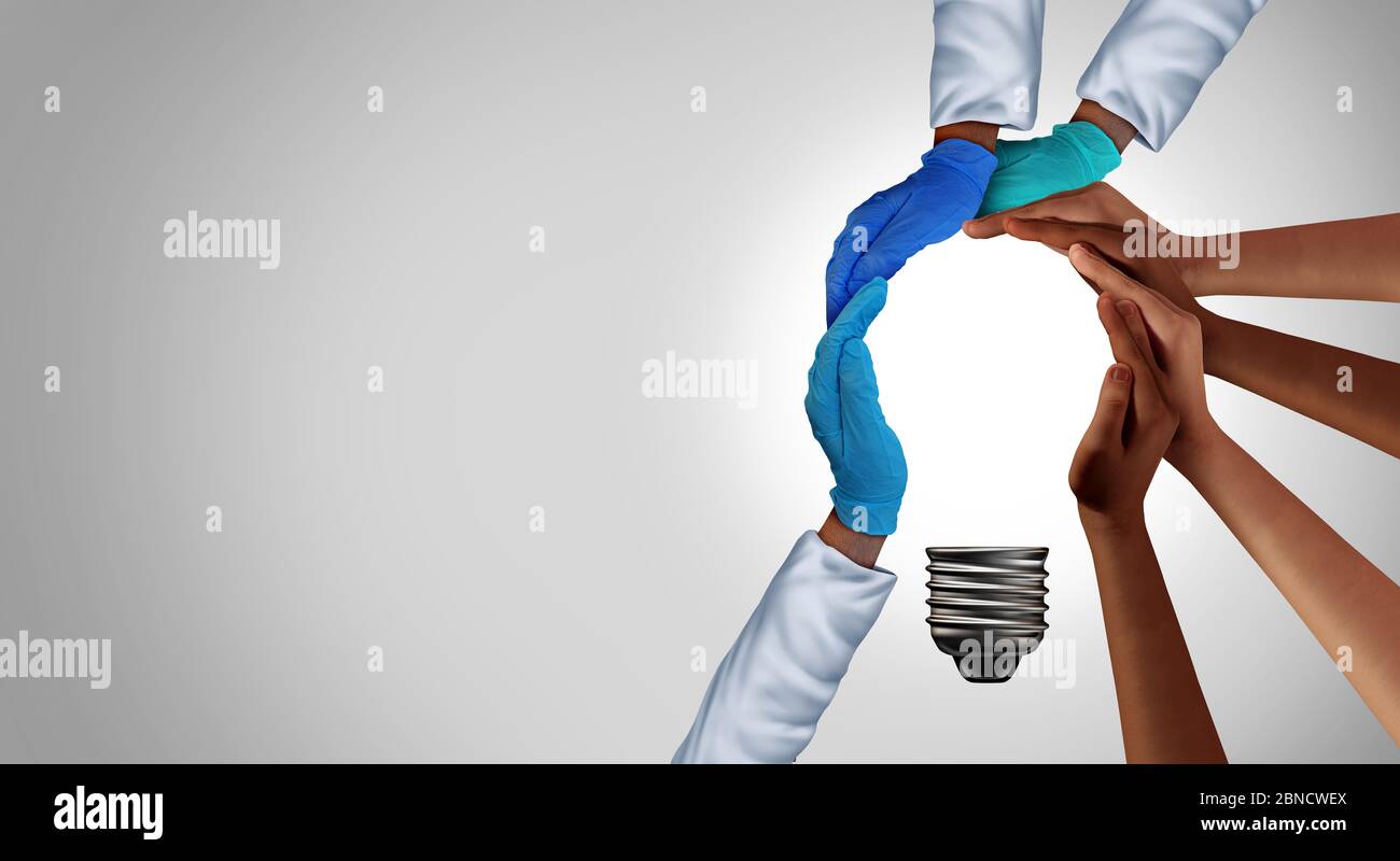 Health community idea and medical team thinking together as a diverse ...
