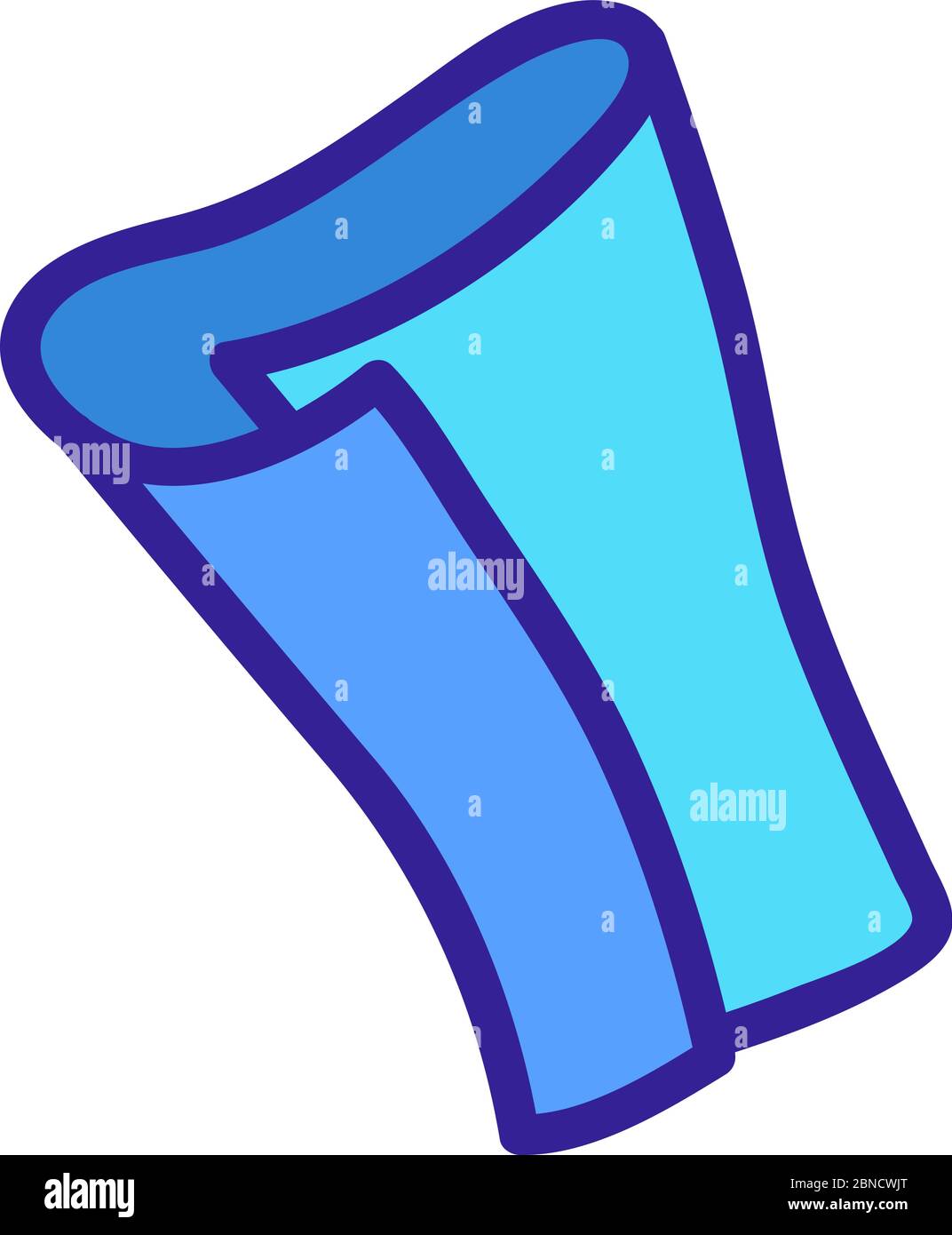 rolled up napkin icon vector outline illustration Stock Vector Image ...