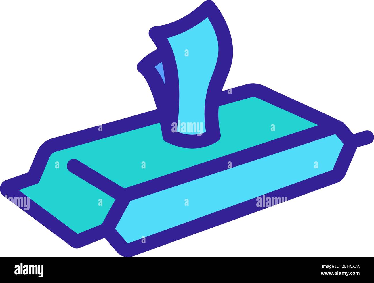pack of wet wipes view at angle icon vector outline illustration Stock ...