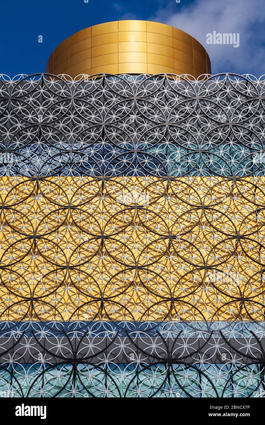 Detail of the metal facade of the new Library of Birmingham in ...