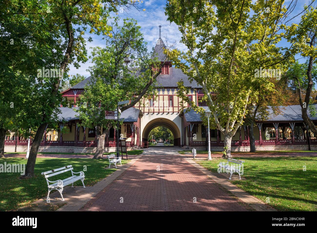 Grand Terrace, 1912, building at Park Heroja in health resort of Palic ...