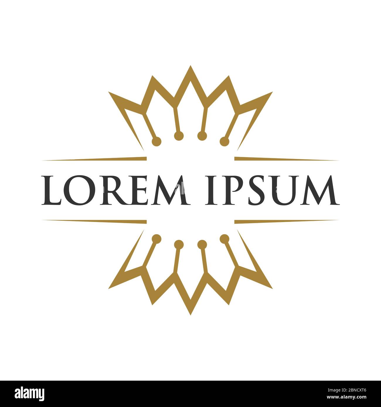 Gold Royal Crown Logo Border Template Illustration Design. Vector EPS ...