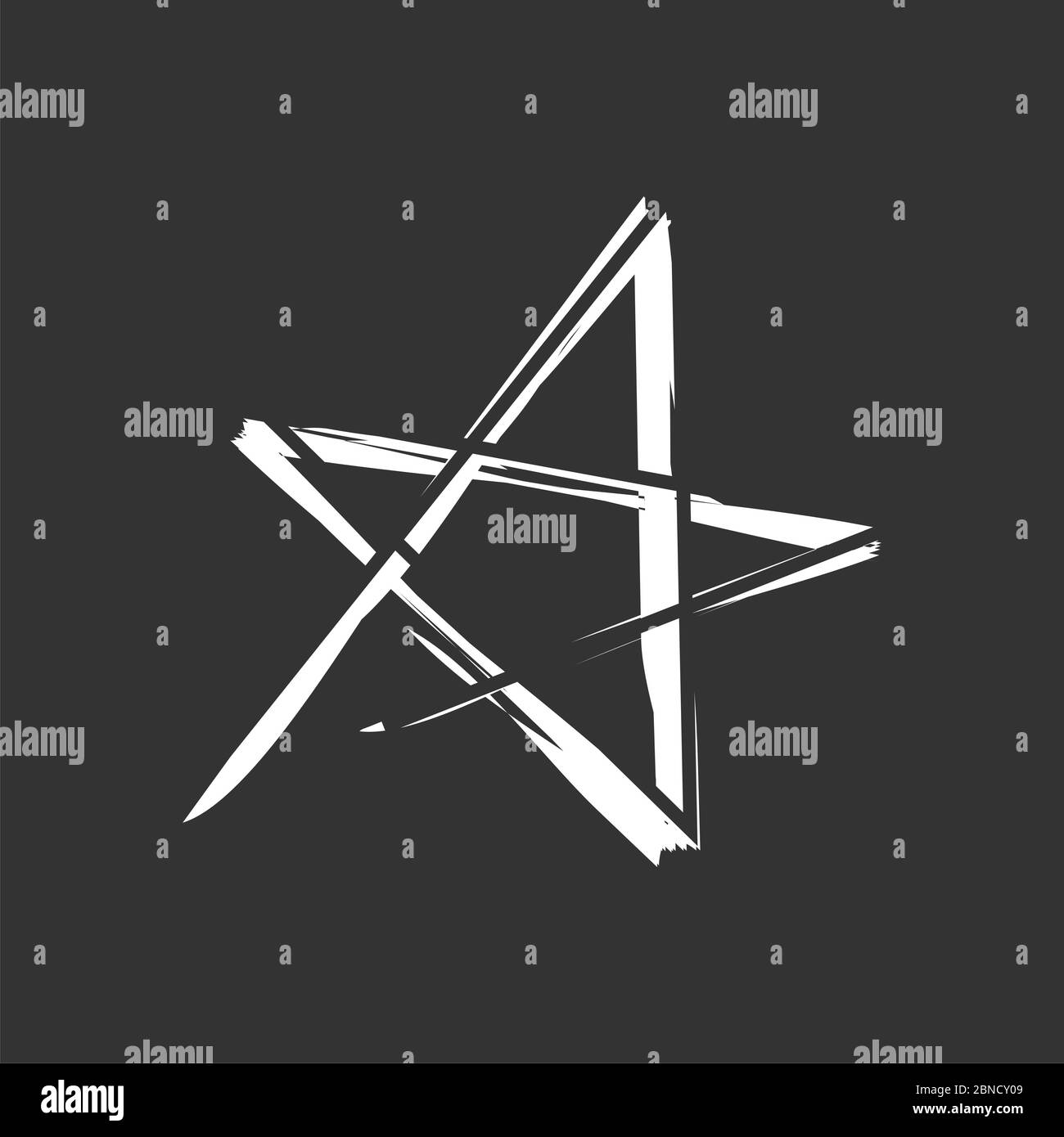 Drawing White Star Logo Template Illustration Design. Vector EPS 10 ...