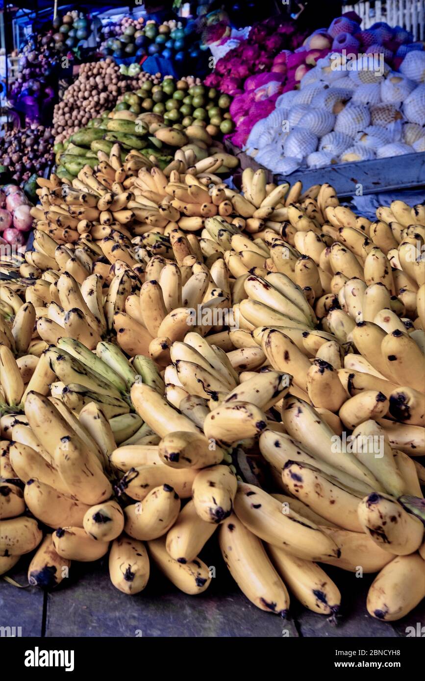 Beautiful vertical shot of bananas and other fruits Stock Photo - Alamy