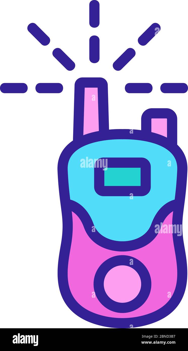 mobile walkie talkie icon vector outline illustration Stock Vector ...