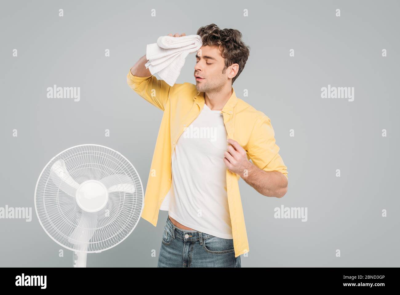 Sweaty person fan hi-res stock photography and images - Alamy