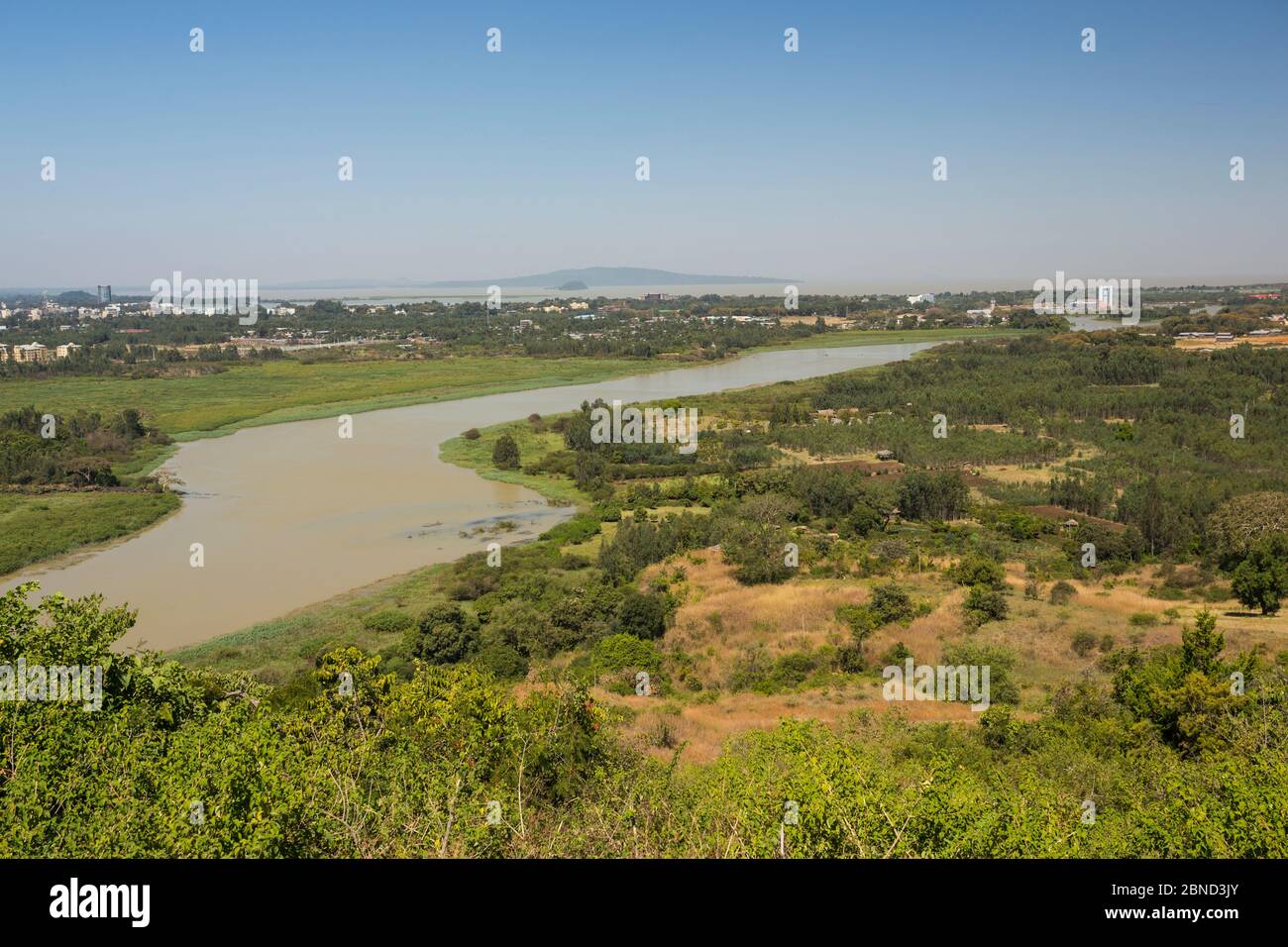 Landscape of Bahir Dar and Blue Nile river near Lake Tana Biosphere ...