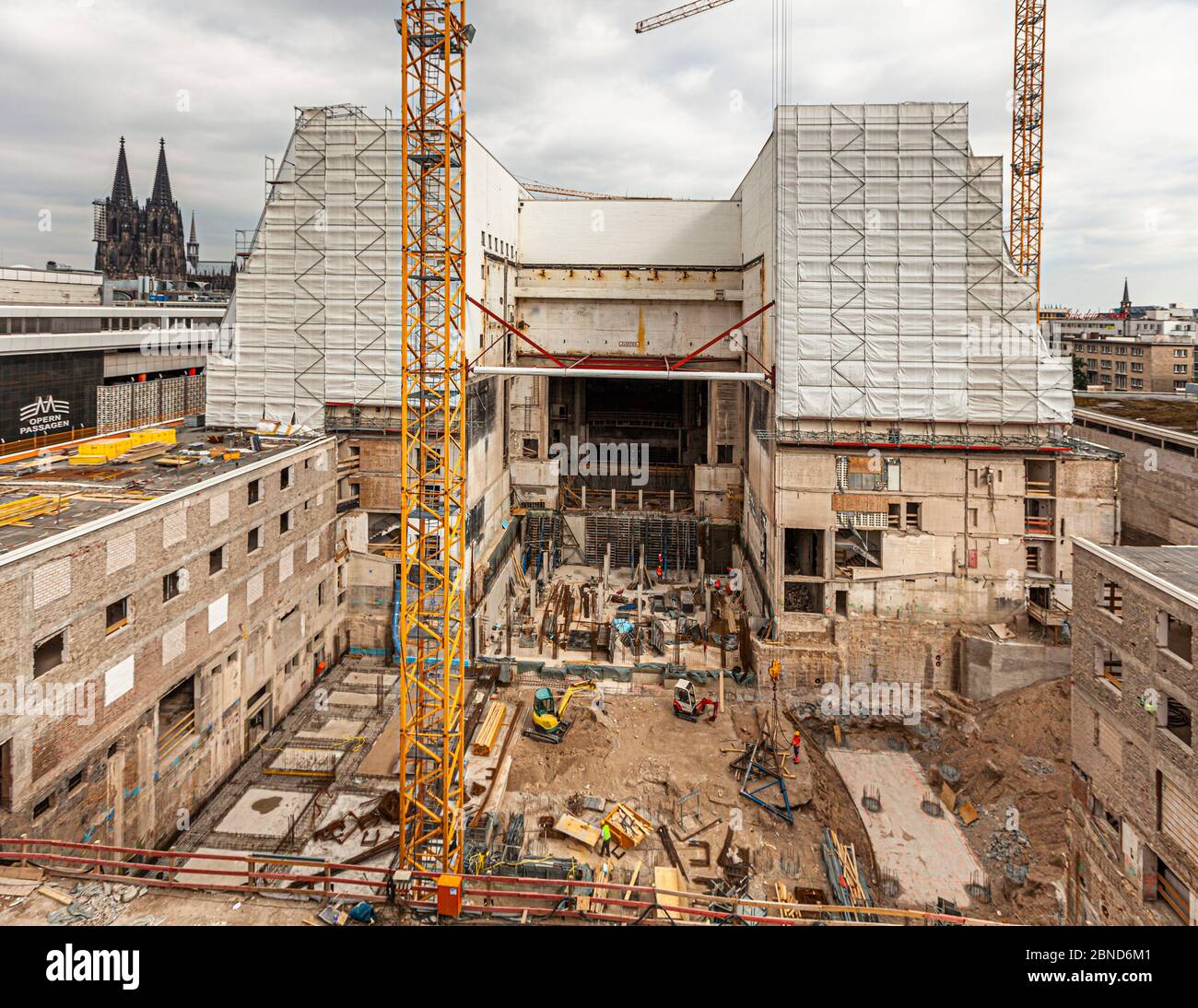 Reconstruction of the Theatre Building in Cologne, Germany Stock Photo ...