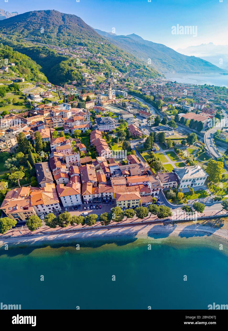 Domaso - Lake Como (IT) - Panoramic aerial view Stock Photo - Alamy