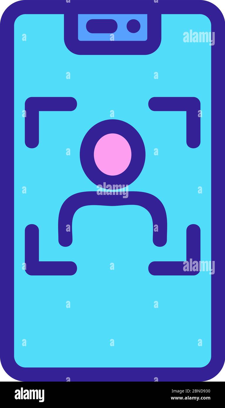 focus on person icon vector outline illustration Stock Vector Image ...