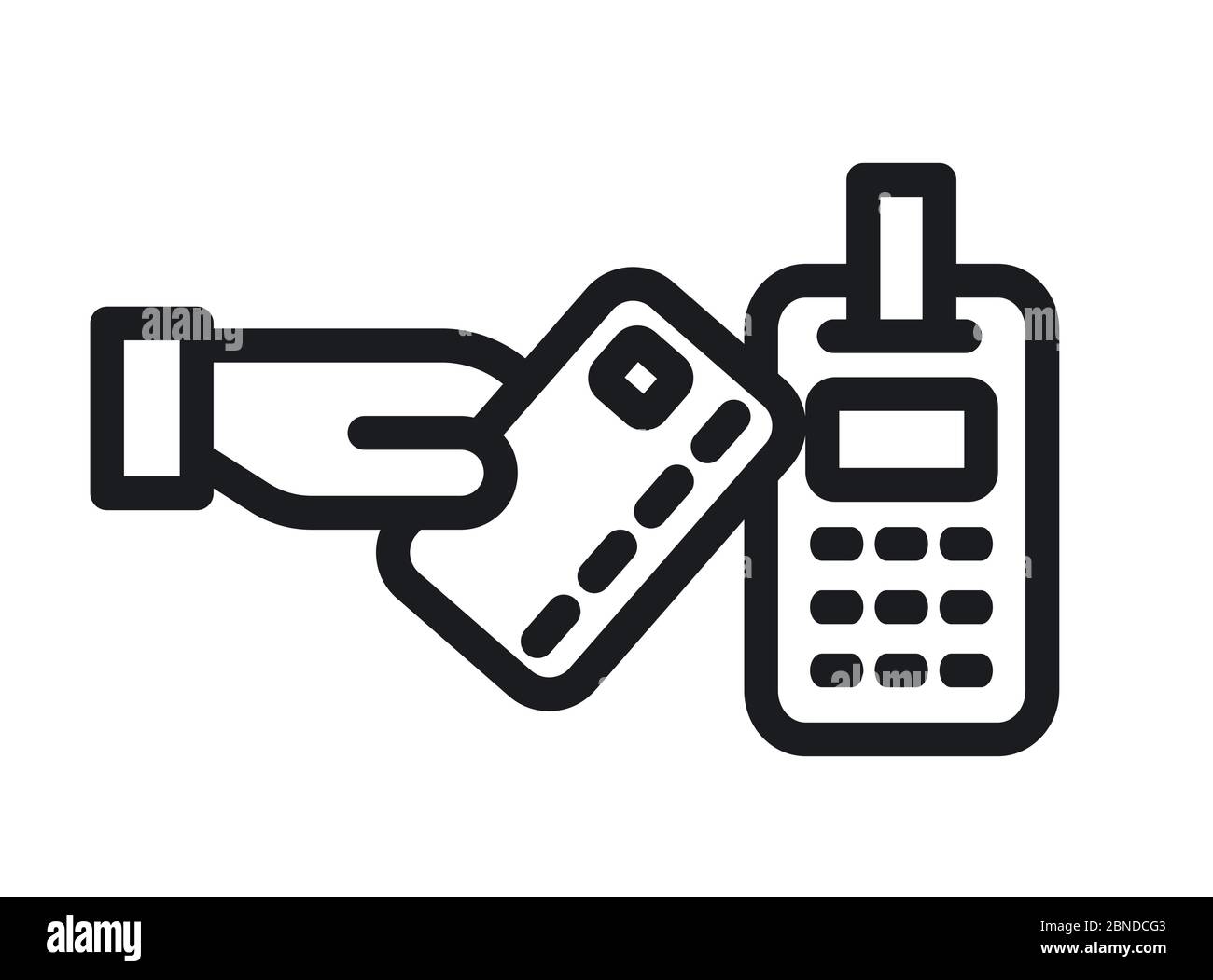 illustration of the wireless Near Field Communication technology black ...