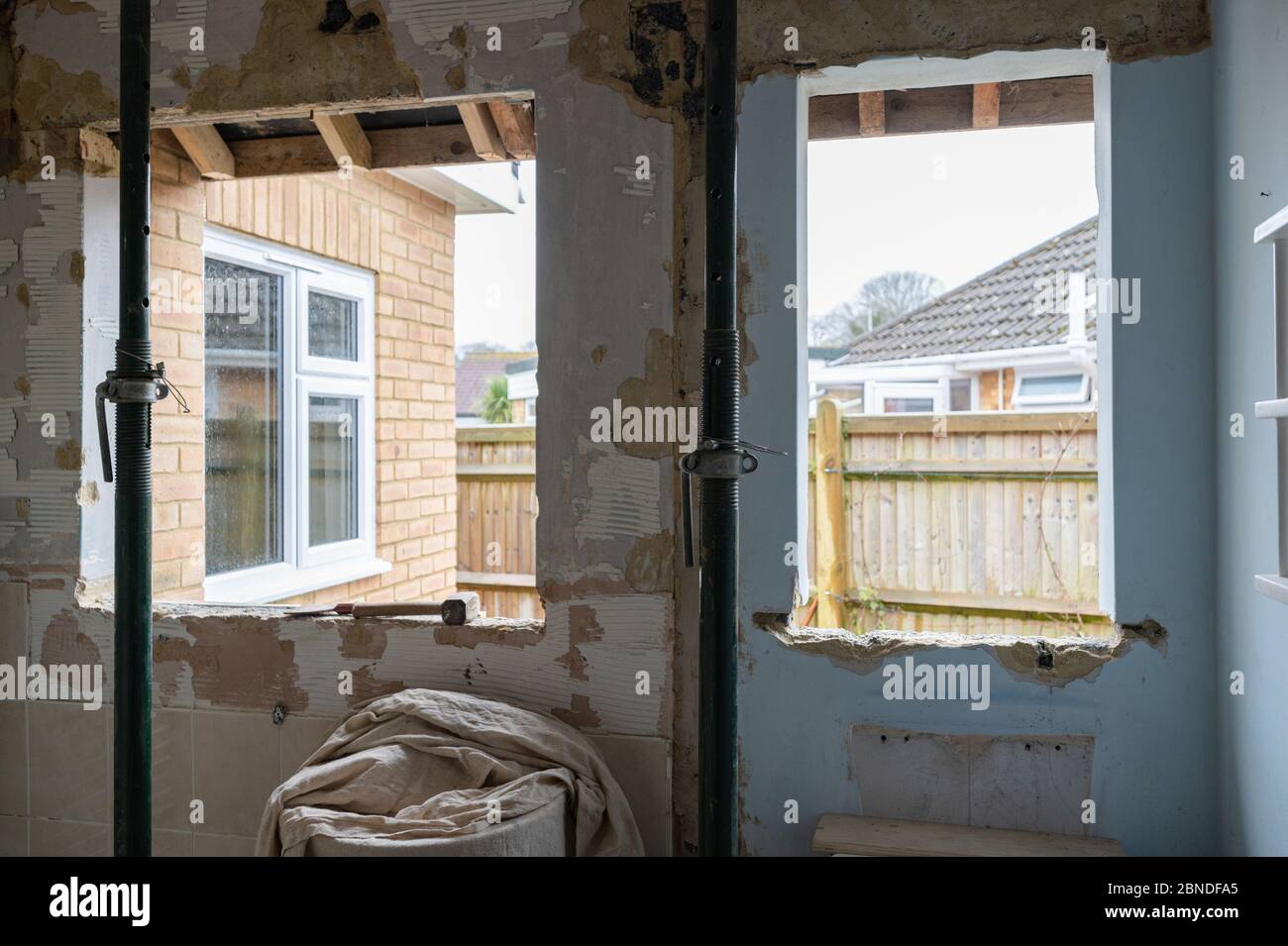 Taking windows out in the bathroom Stock Photo - Alamy