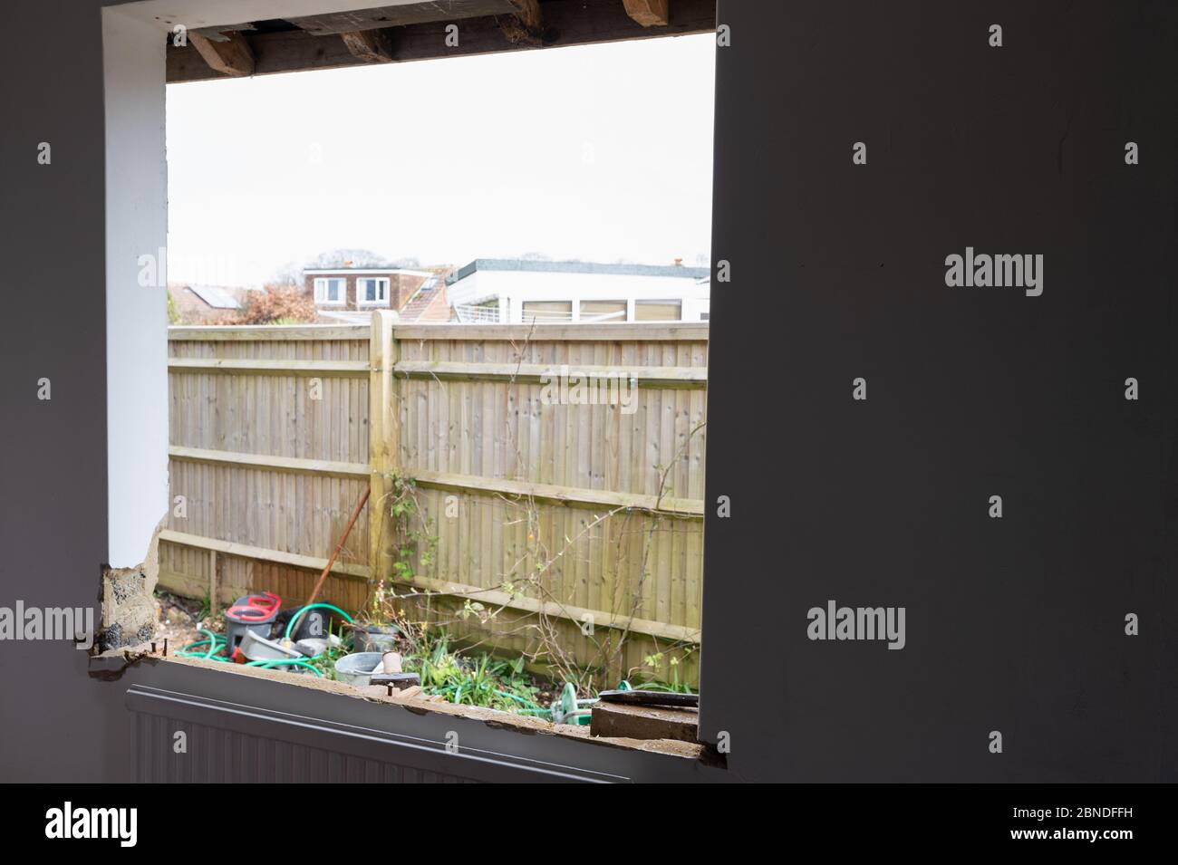 Taking windows out in the bathroom Stock Photo - Alamy