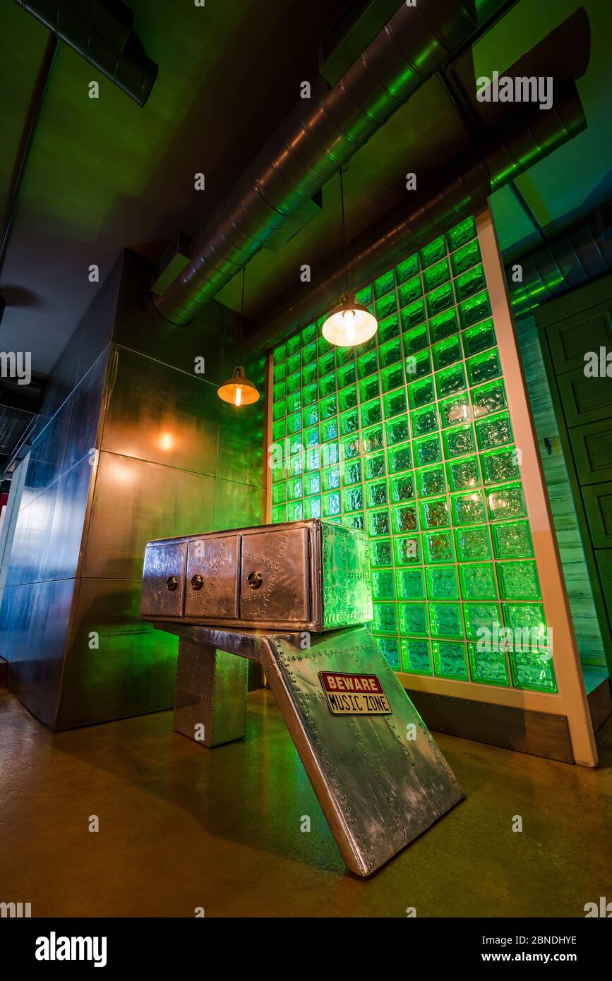 Metal DJ table Stock Photo - Alamy