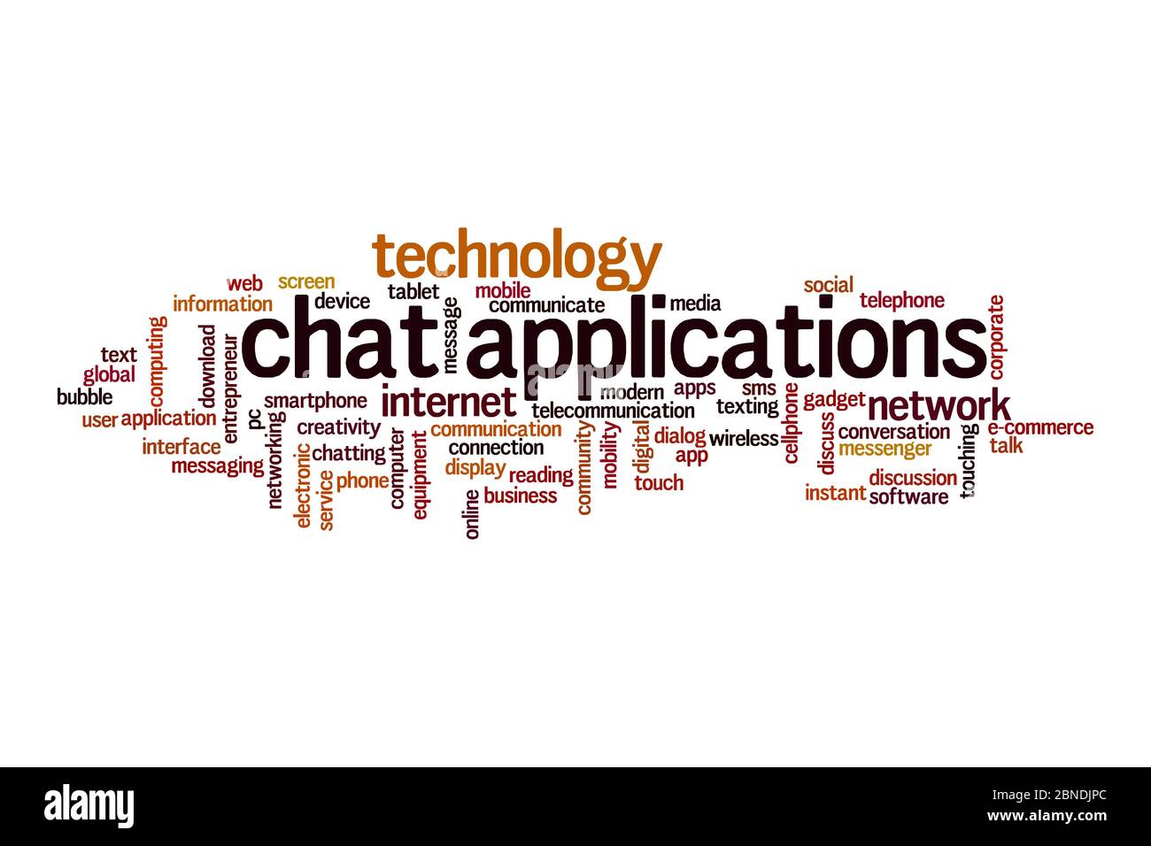 Chat applications cloud concept on white background Stock Photo - Alamy