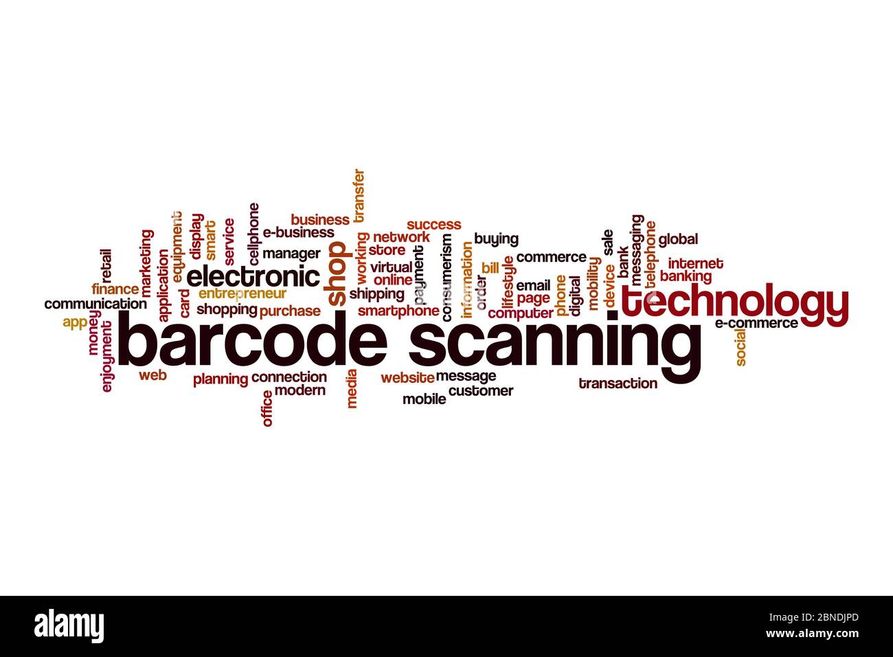 Barcode scanning cloud concept on white background Stock Photo - Alamy