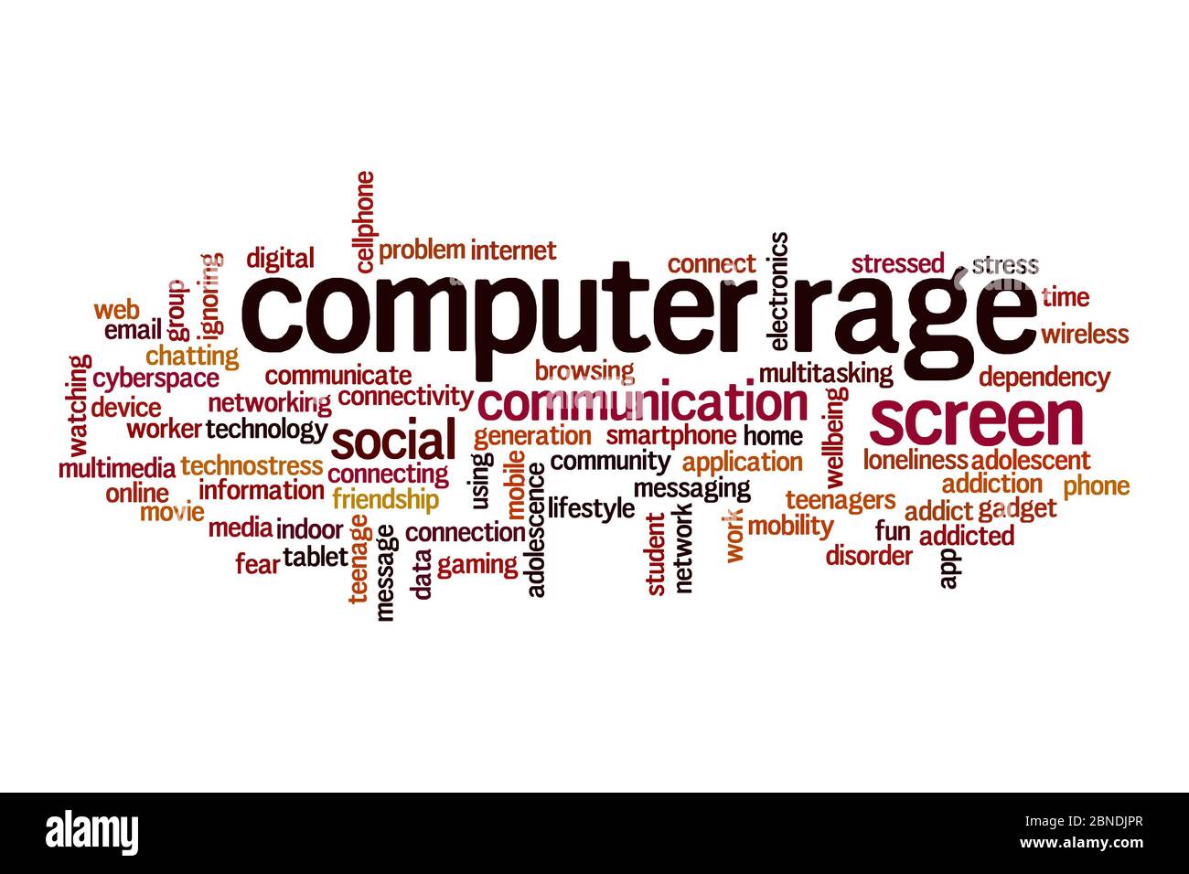 Computer rage cloud concept on white background Stock Photo - Alamy