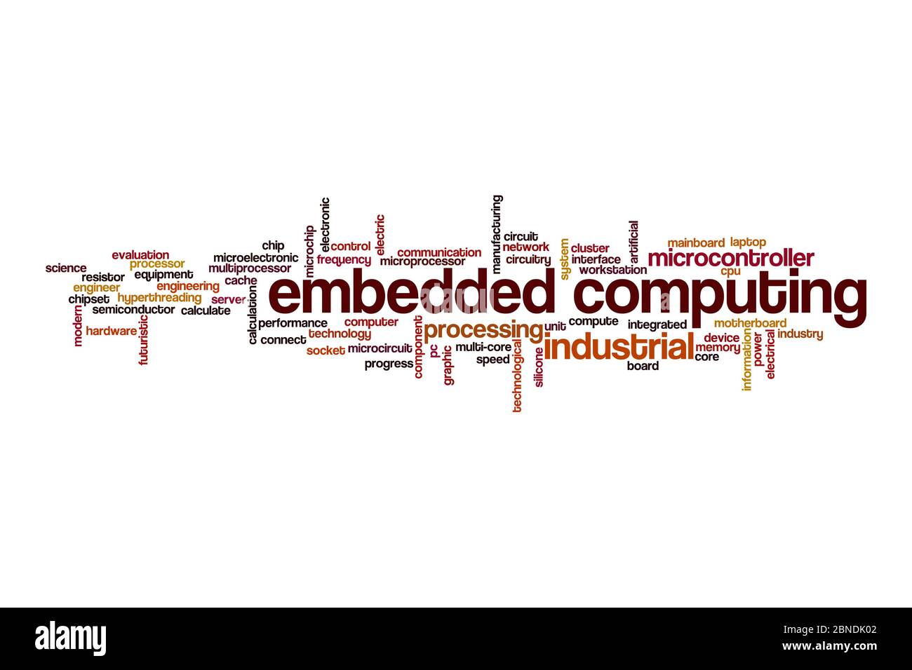 Embedded computing cloud concept on white background Stock Photo - Alamy