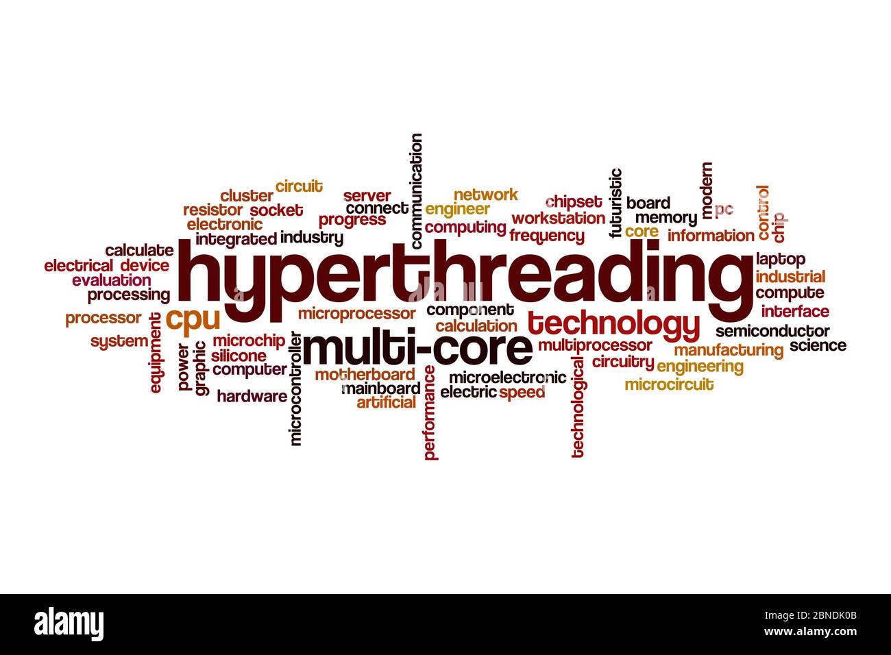Hyperthreading cloud concept on white background Stock Photo - Alamy