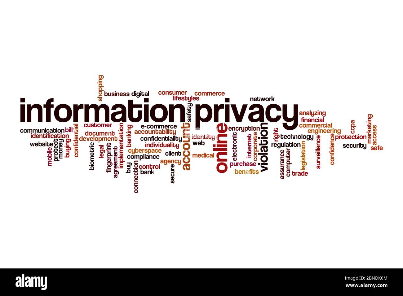 Information privacy cloud concept on white background Stock Photo - Alamy