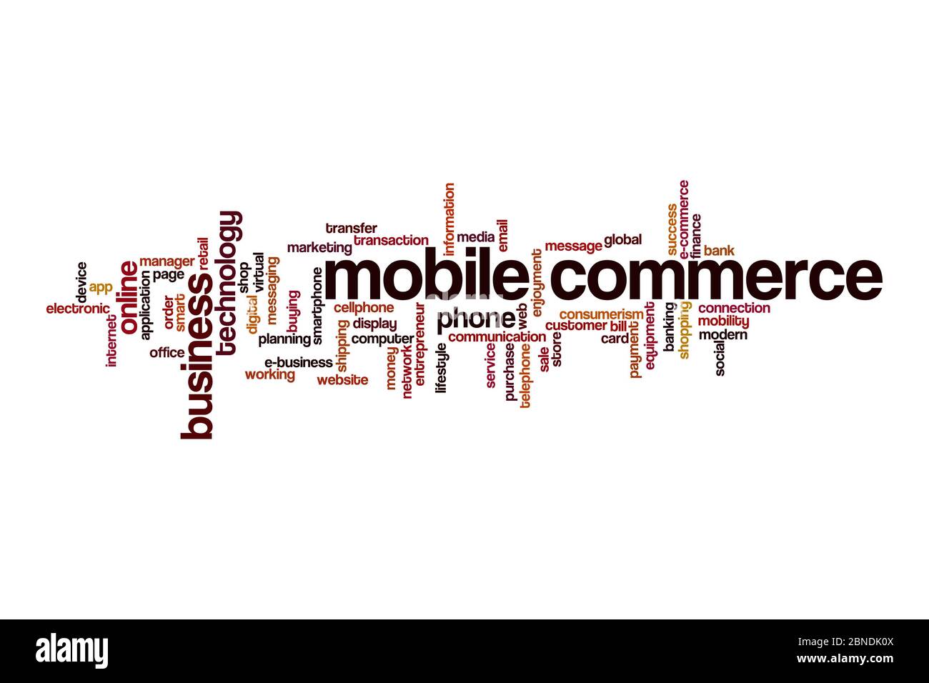 Mobile commerce cloud concept on white background Stock Photo - Alamy