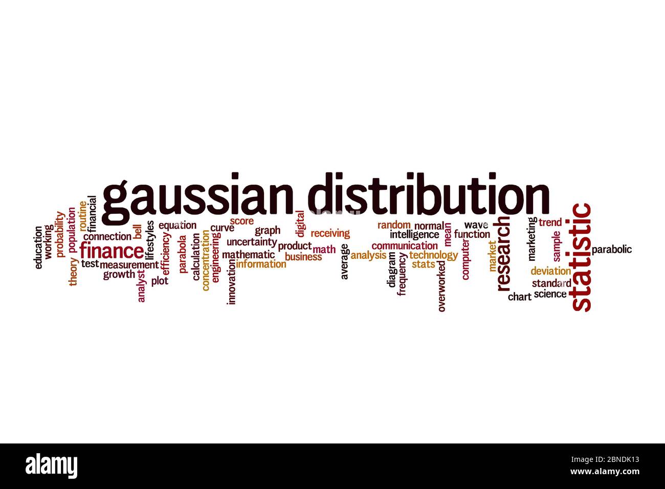 Gaussian distribution cloud concept on white background Stock Photo - Alamy